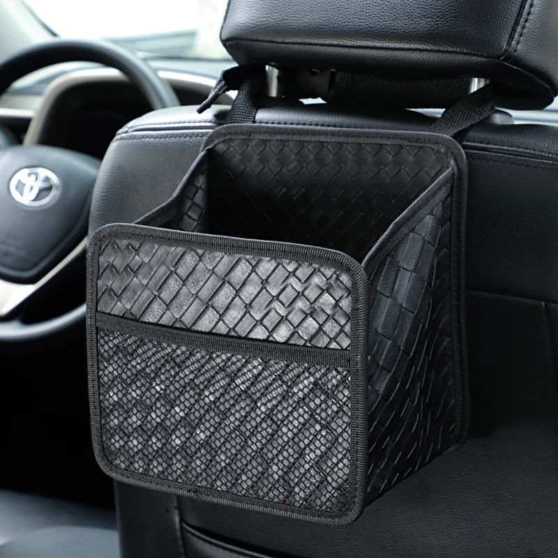 Haochefeng Fiber Leather Foldable Car Storage Bags Seat Back Hanging ...