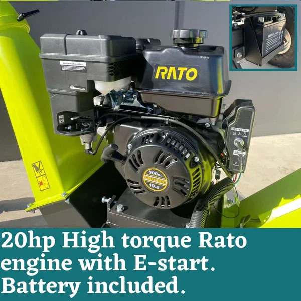 150mm Petrol Engine 20HP Wood Chipper - Efficient Tree Branches Crusher