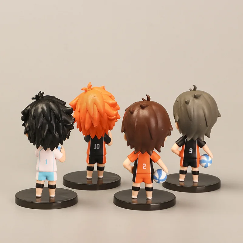 4pcs Haikyuu Action Figures Hinata Shoyo Tobio Kageyama Pvc Model ...