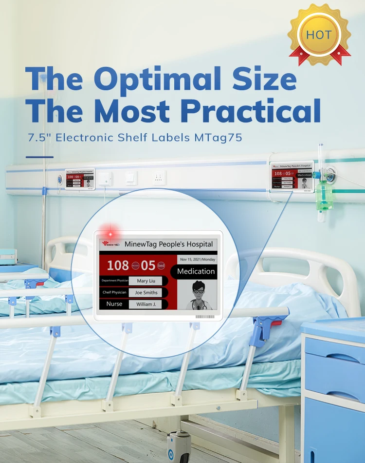 Smart Nameplate Digital Signage - ESL NFC Bluetooth Tag System