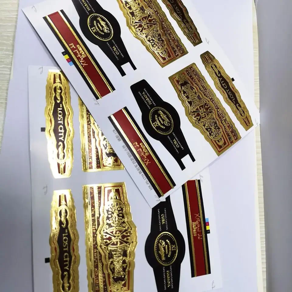 Custom Popular Cigar Bands Behike Cigar Accessories Gold Foil Emboss ...