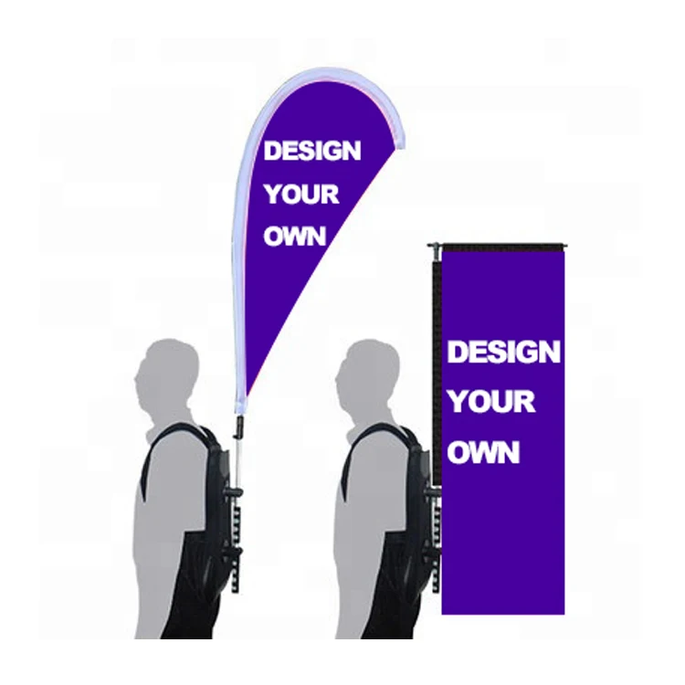 Wholesale Backpack Flag Pole Kit Advertising Teardrop Feather X Shaped ...