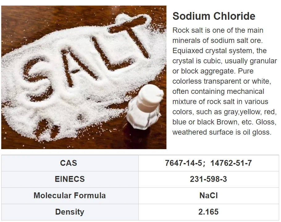Sodium Chloride NaCl CAS 7647-14-5| Alibaba.com