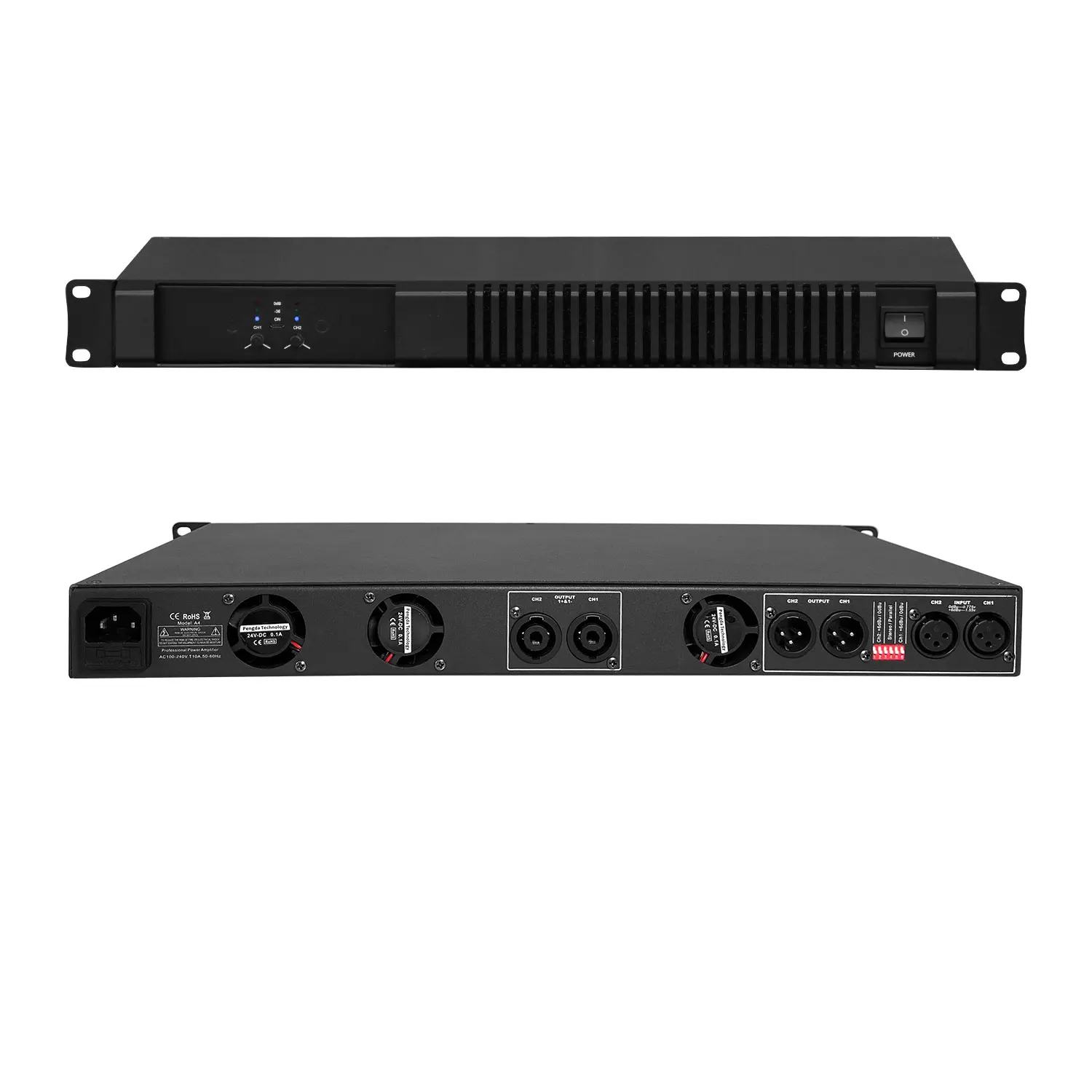 4800w 1u 2/4 Channels Professional Audio 1u Power Amplifier For Line Array Subwoofer Speakers ...