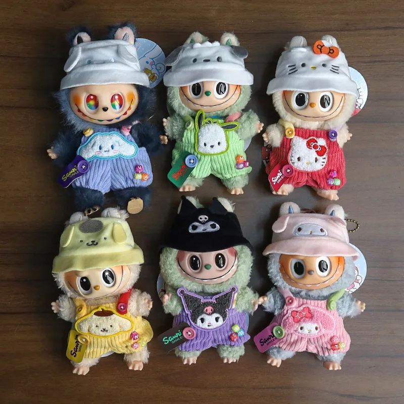 Cute Kawaii Plush Doll Labubu Clothes Cape Kuromi Melody Cinnamoroll ...