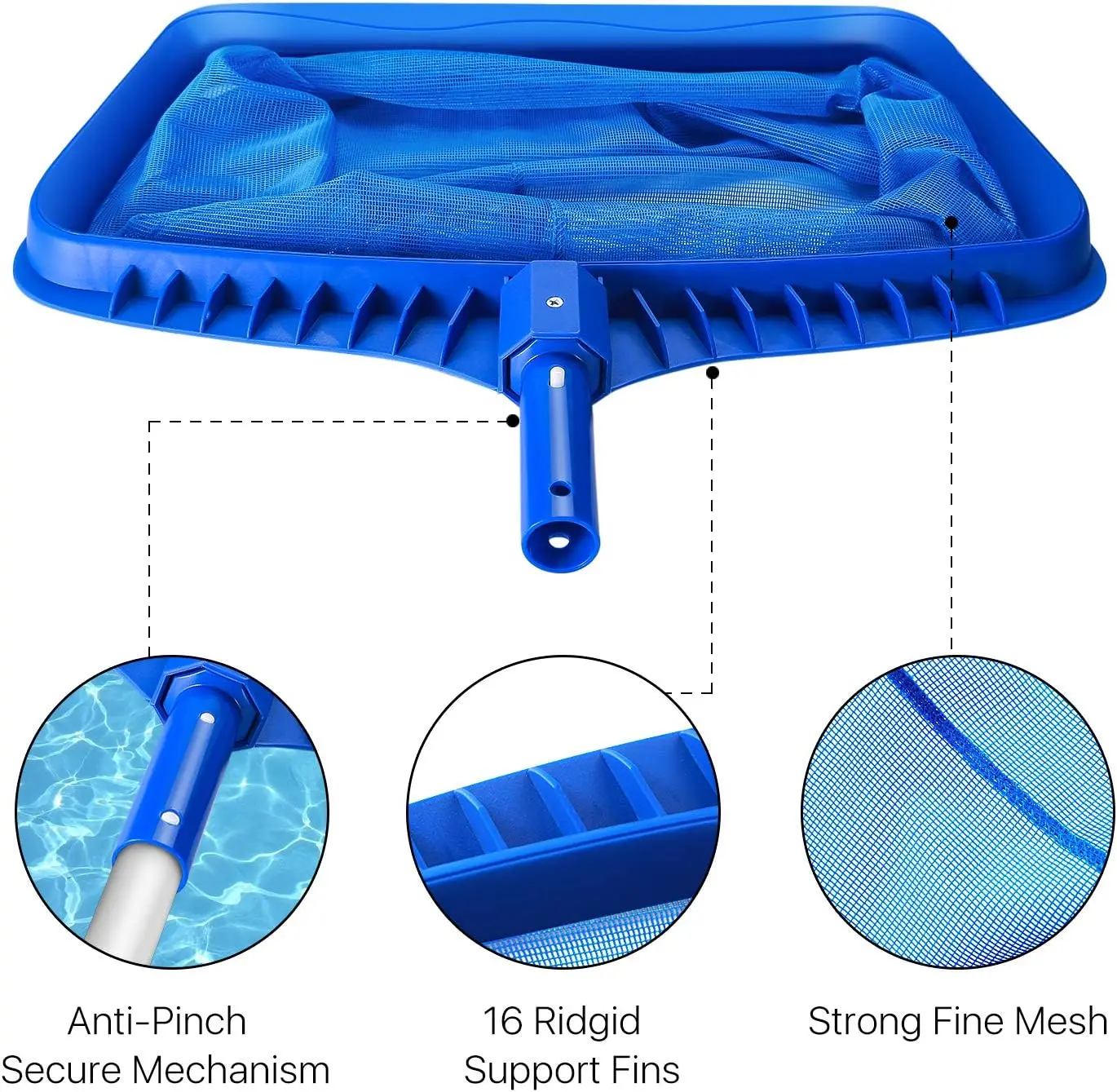 Swimming Pool Plastic Easy Install Deep Rake Swimming Pool Leaf Skimmer ...