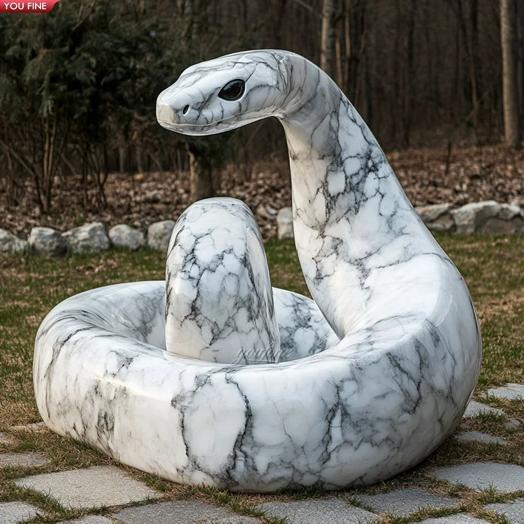 Outdoor Garden Large Marble Snake Sculpture| Alibaba.com