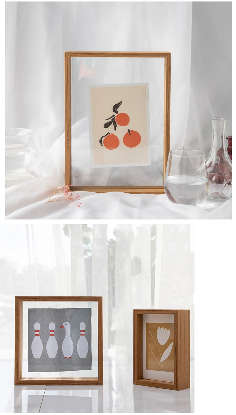 Custom 3D DIY Double Glass Picture Frame for Pressed Flowers