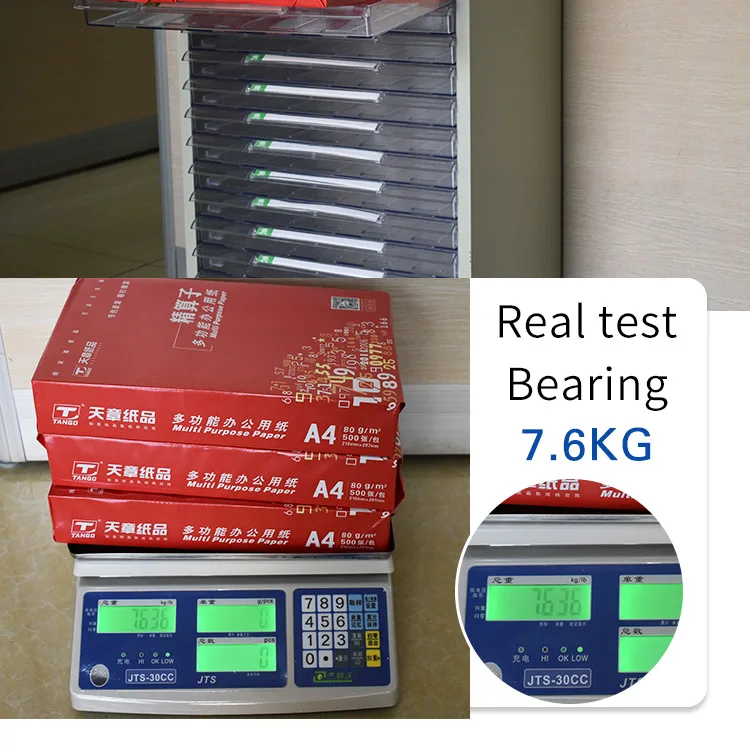 A3 Drawing Paper Storage Cabinet - Light Gray Plastic & Steel Filing ...