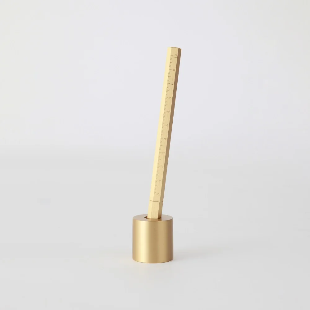 MAXERY Solid Brass Pen Stand, Mini Gold Pen Stand Toothbrush Holder ...