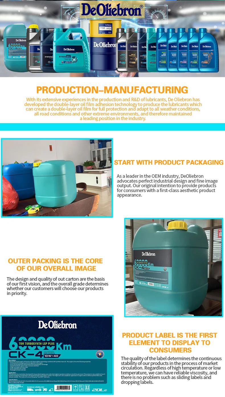 Diesel Engine Oil Price De Oliebron Api Ci-4 10w40 Diesel Engine Oil ...