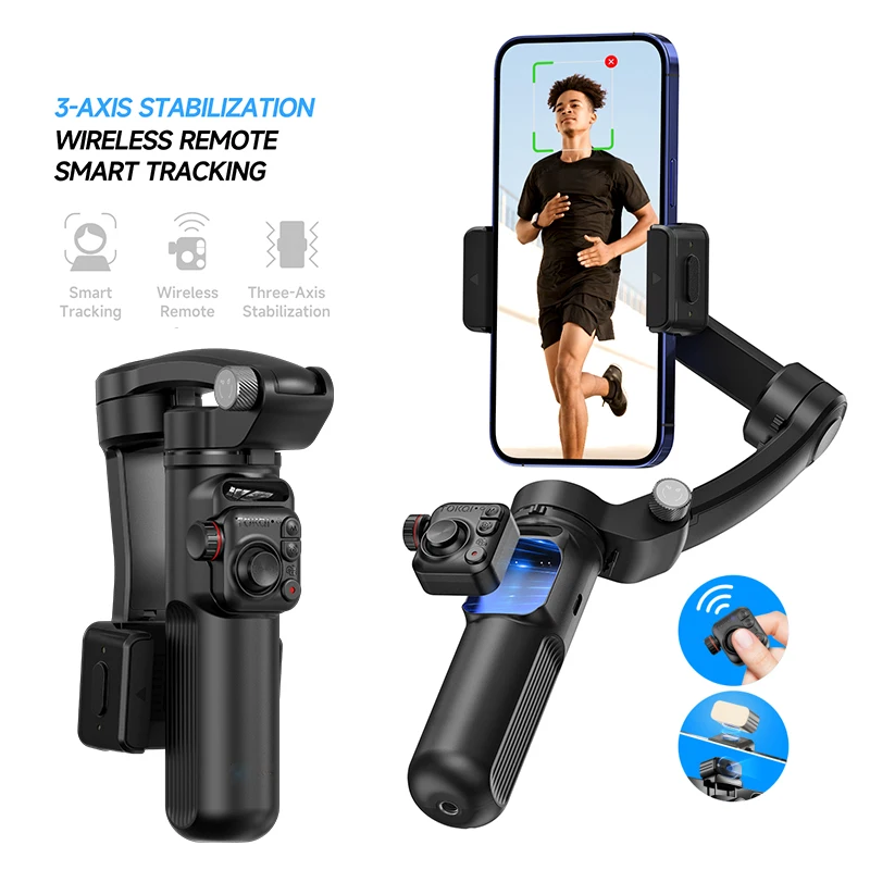 M02 Face Tracking Three-axis Gimbal Stabilizer Selfie Stick Separation ...