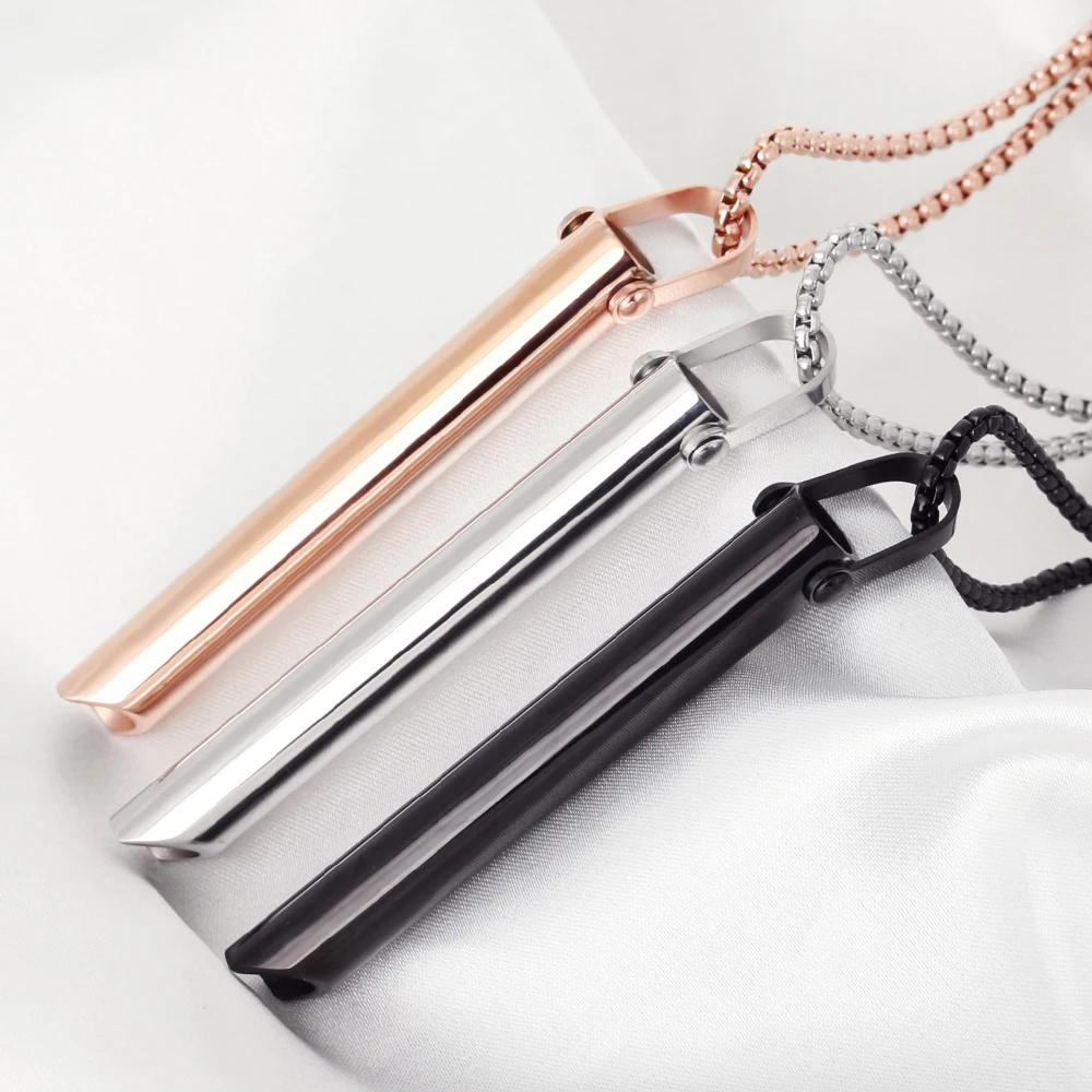 Wholesale Waterproof Whistle Anxiety Breathing Necklace
