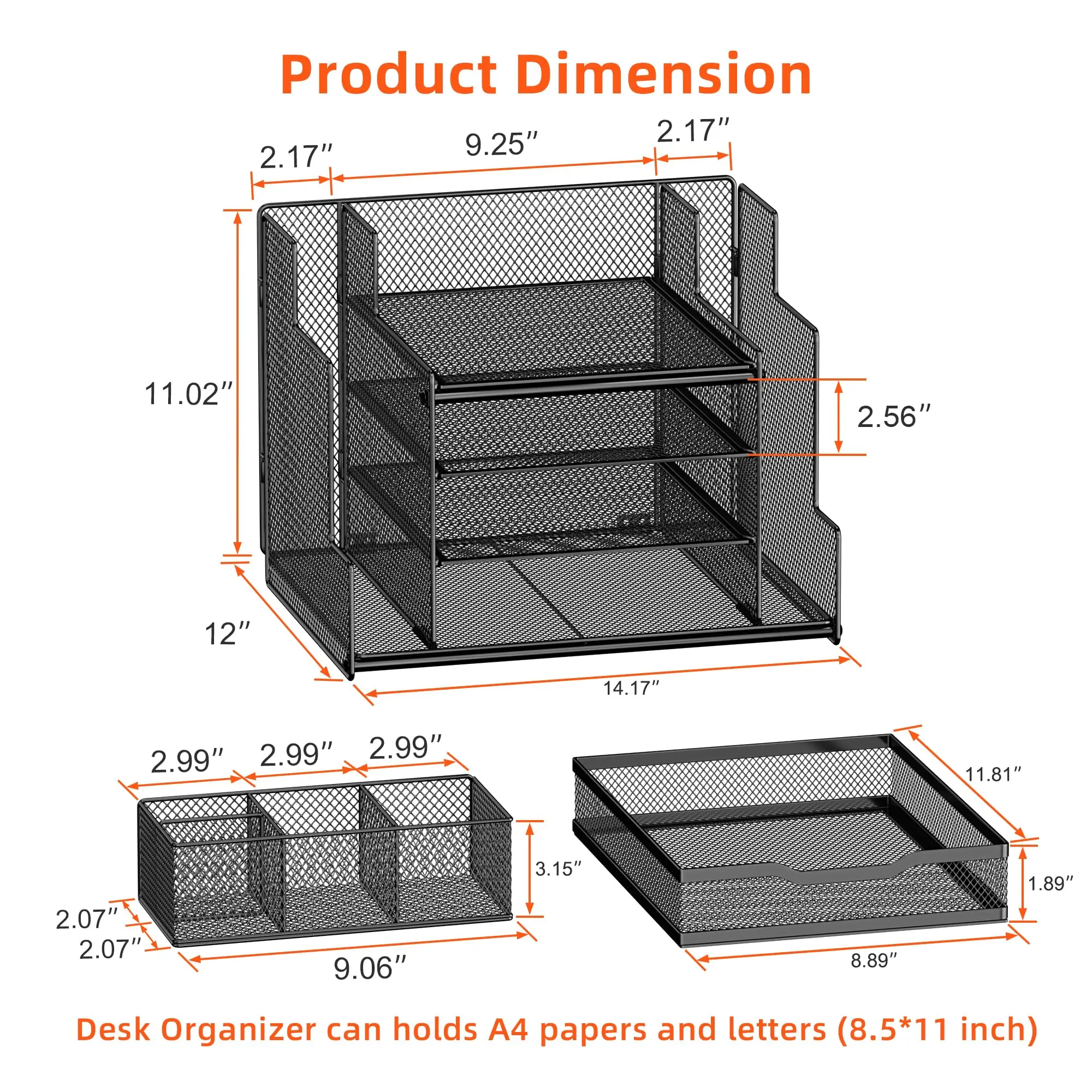 4-tier Paper Letter Tray - Efficient Office Organizer