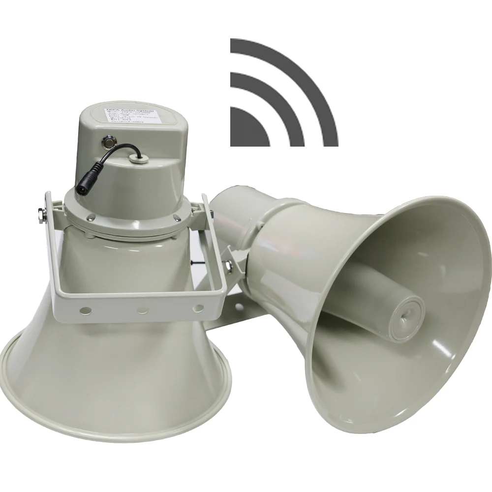 Outdoor Solar Horn Speaker with 4G Wireless Broadcasting