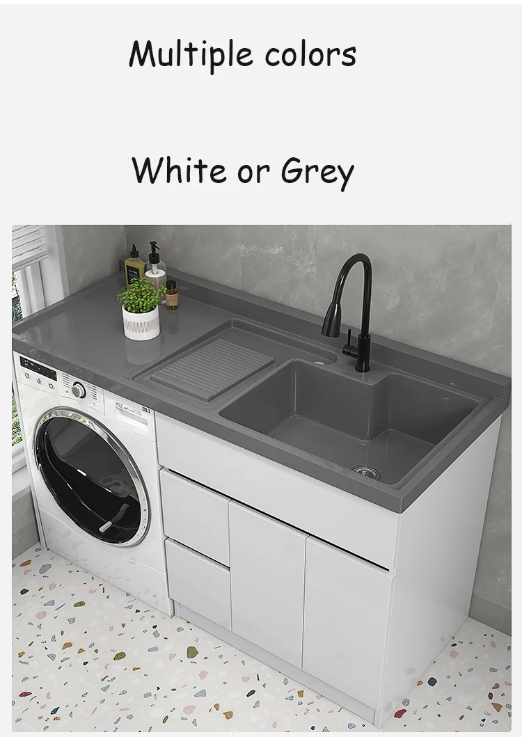 Modern Laundry Cabinet for Washing Machine - Stylish & Space-saving
