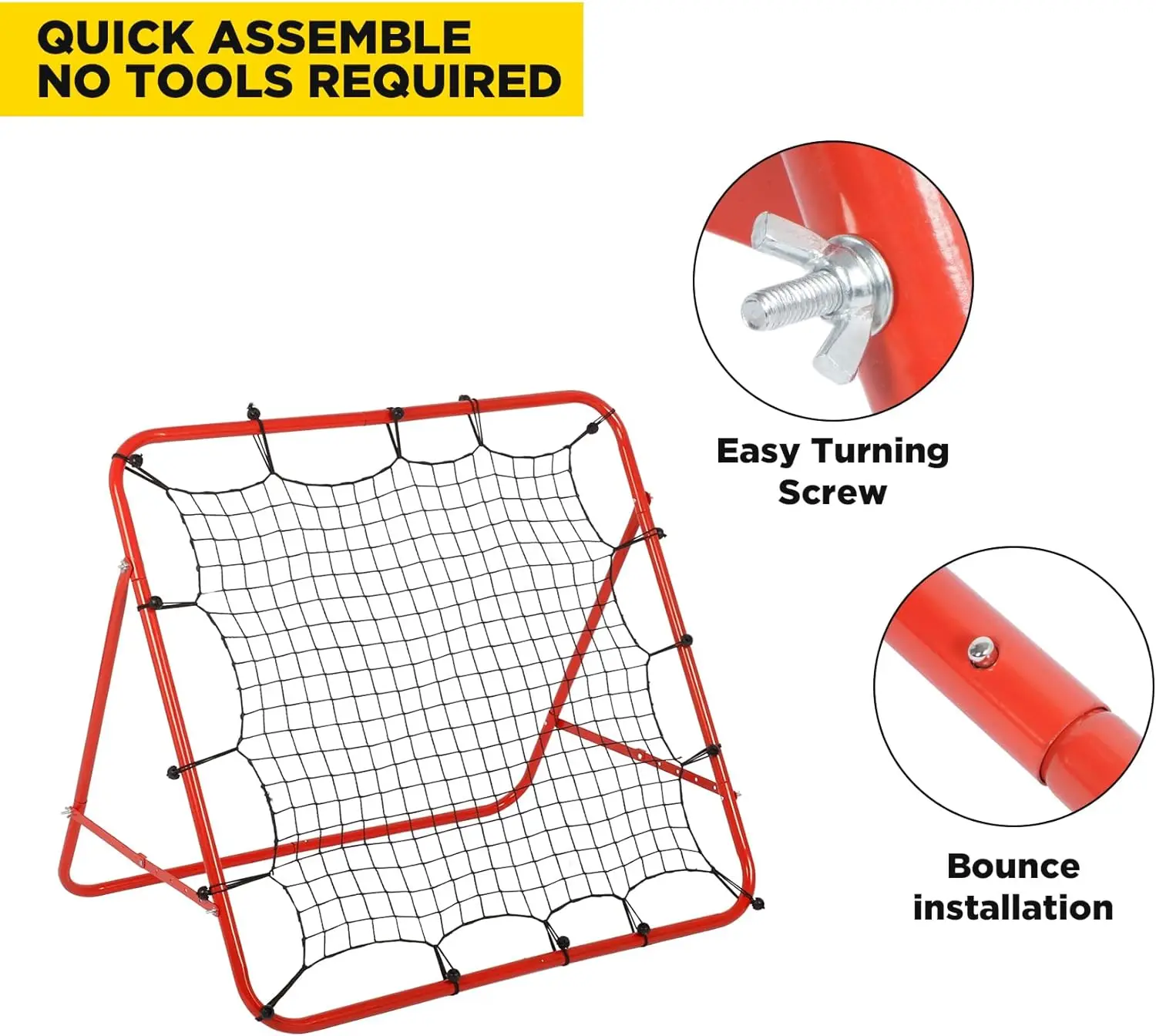 Portable Soccer Rebounder Bounce Back Net, Volleyball Baseball ...