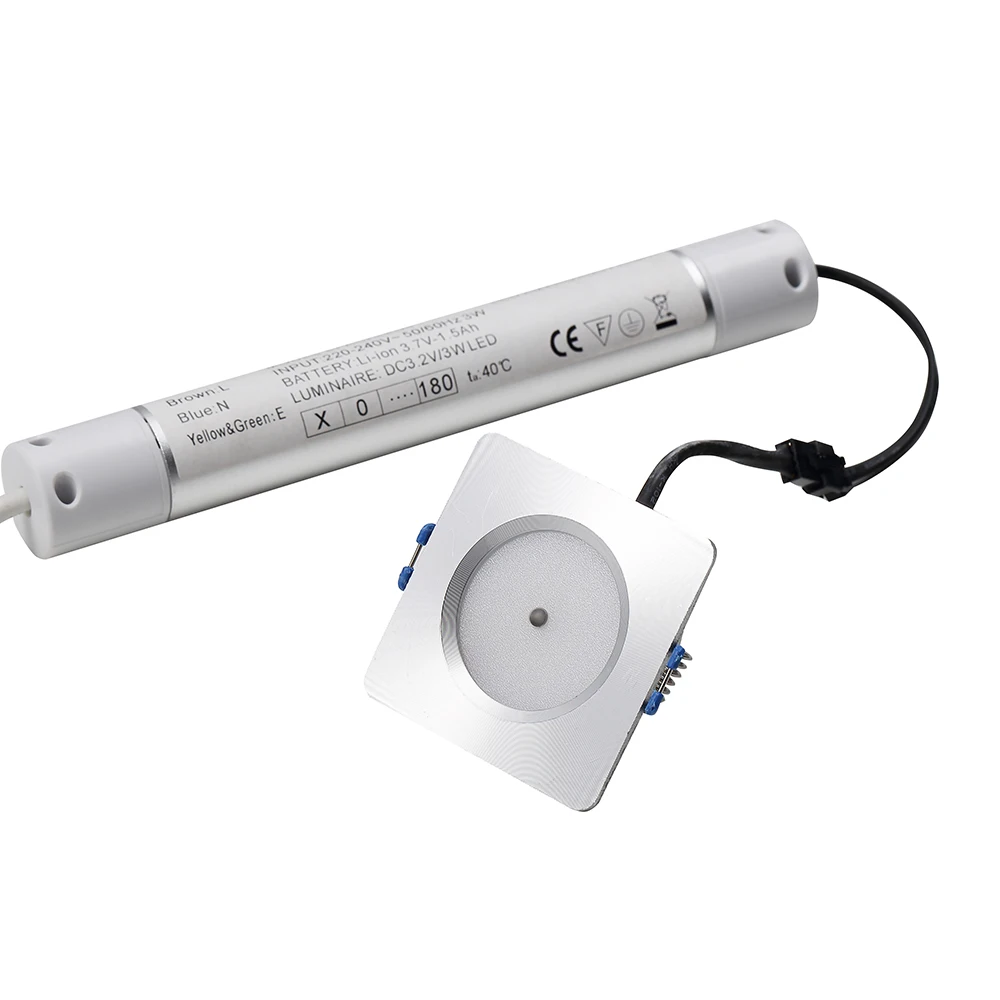 Square Shape Ceiling Mounted Built-in Li-ion Battery Rechargeable Led ...