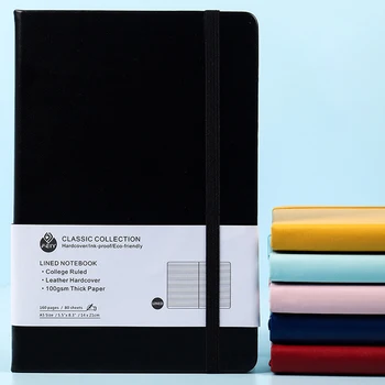 Free Sample Wholesale A5 Pu Leather Notebook Hardcover Lined Business ...