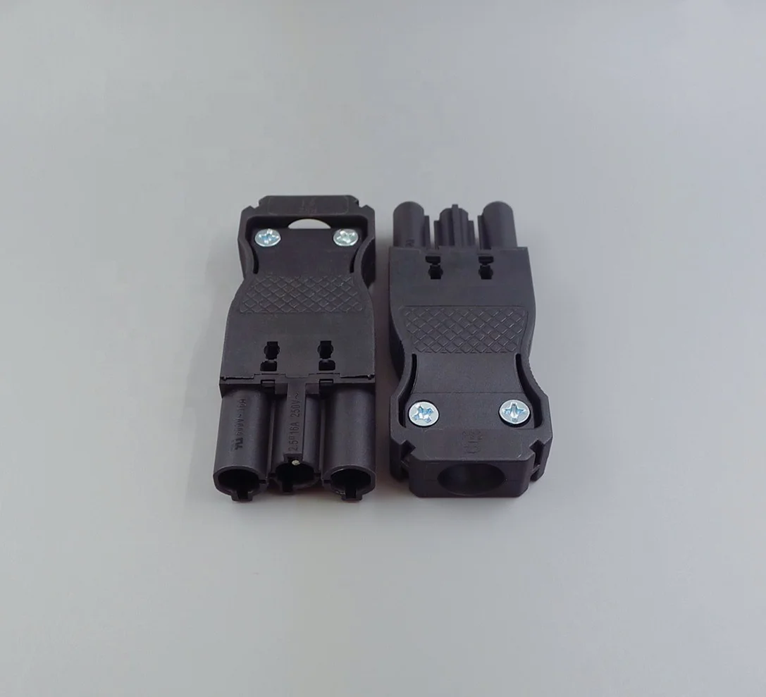 3 Pin Male Female power wiring assembly Plug Connector for Lighting ...