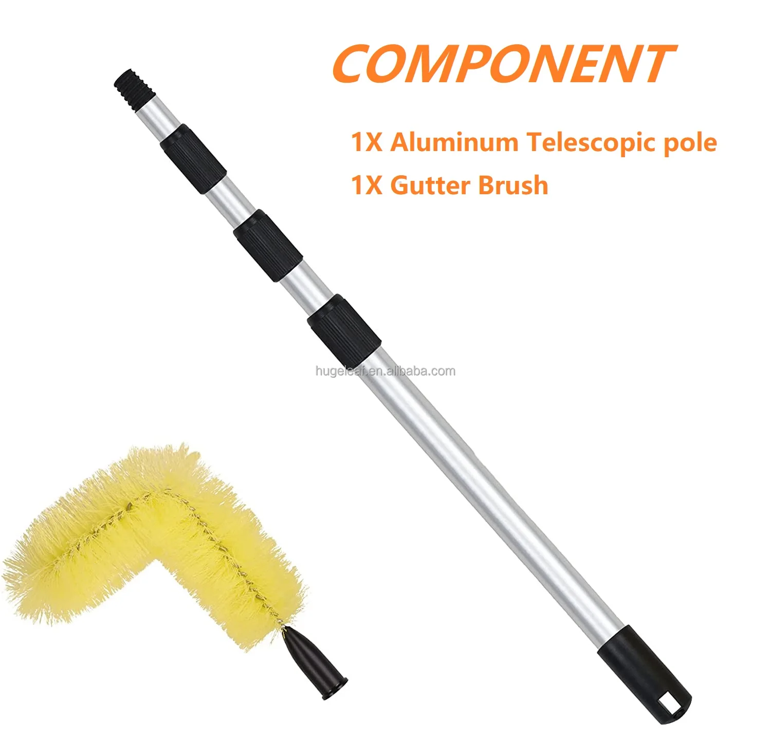 Extendable Telescopic Handle Gutter Cleaner Cleaning Brush For Gutter ...