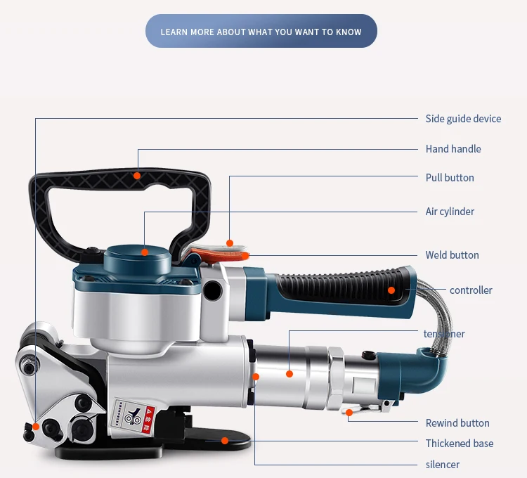 Portable B19 Hand Strapping Tool Handheld Pneumatic Wrapping Machine PP ...