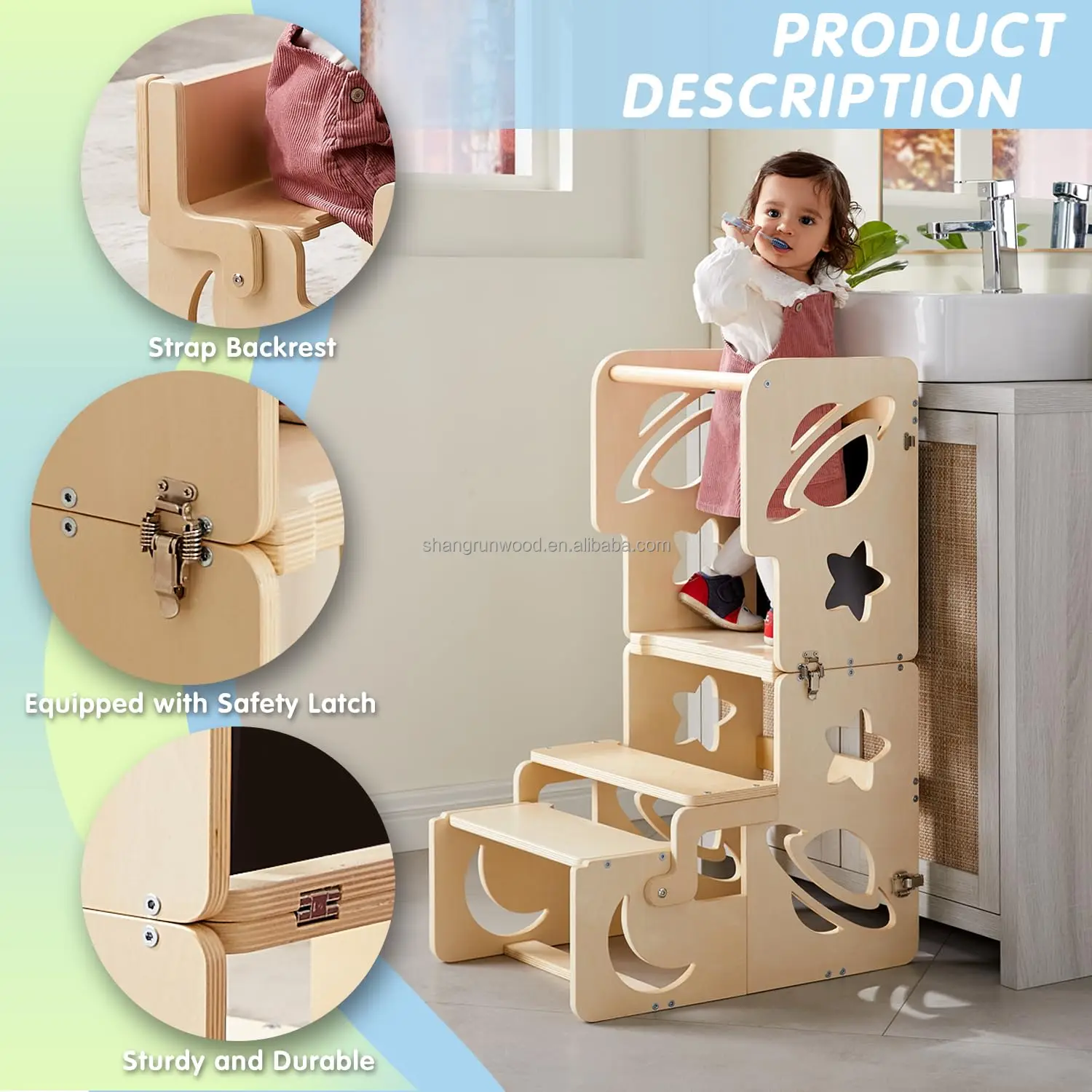 Collapsible Twin Learning Tower - Versatile Kids Helper