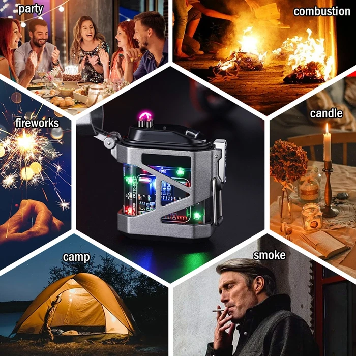 Explorer Lighter 2024 Hot Waterproof Double Arc Cigarette Lighter ...