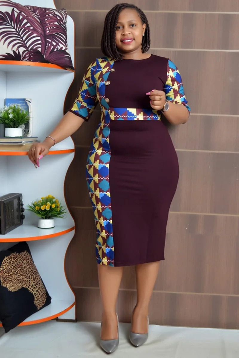 Plus Size 2XL-6XL Ladies Kitenge Dress Designs | Modern Fashion for ...