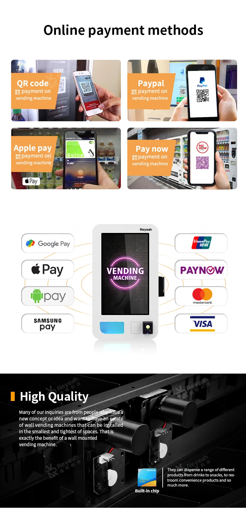 32 Inch Touch Screen Vending Machine Self Services Mini Smart Wall ...