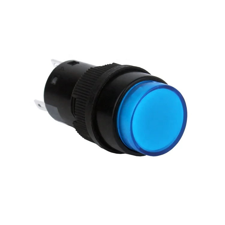 Plastic 16mm Double Pole Double Throw Momentary Led Light 2NO2NC Reset ...