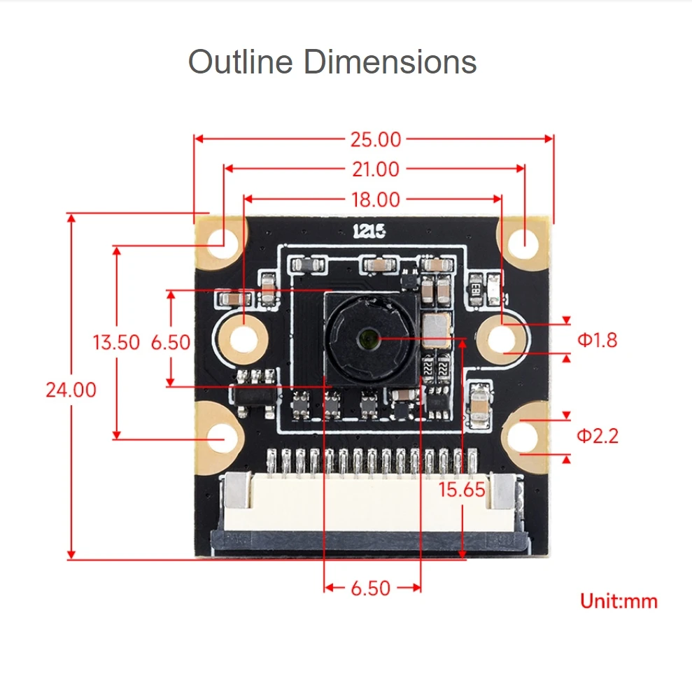 Raspberry Pi Camera Module Imx219 Sensor 8mp 79.3/120 Fov For Raspberry ...