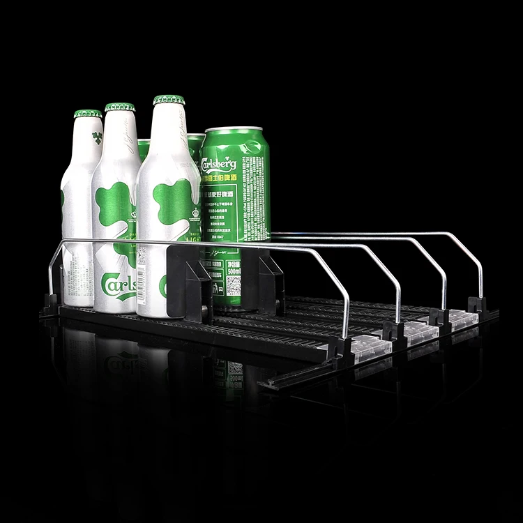 10 Lane Pusher Glide Drink Bottle Organizer,Adjustable Beverage Spring ...