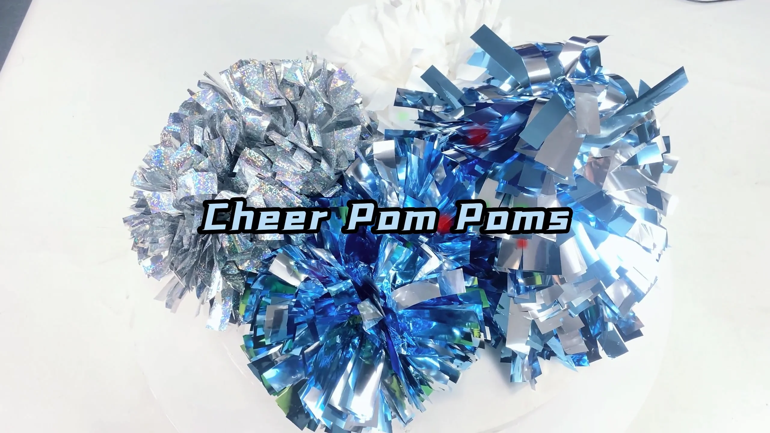 Normzl Wholesale Holographic Mix Metallic Solid Color Cheer Glitter Pom ...