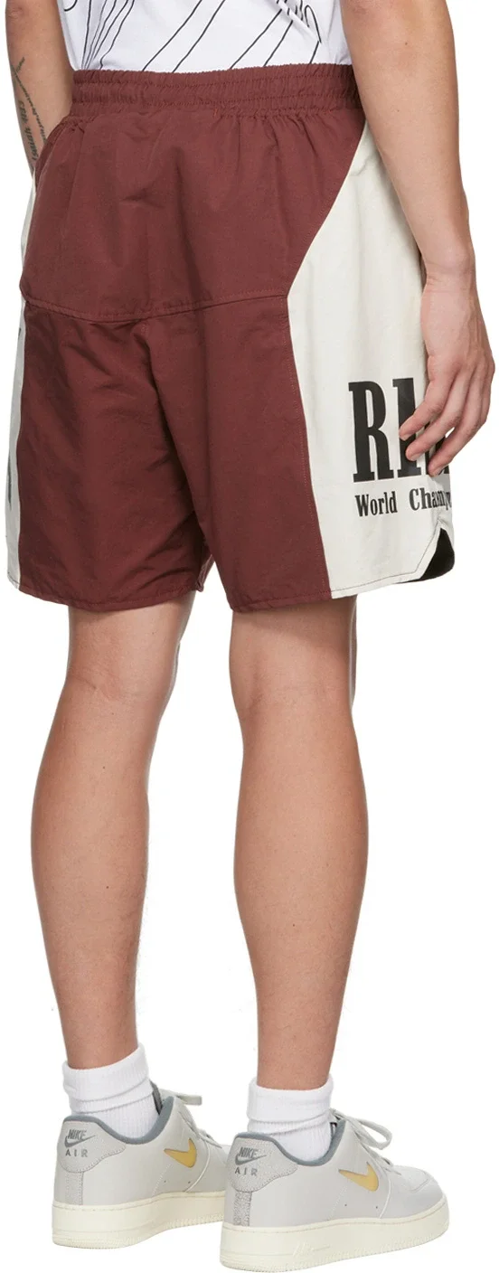Rhude Panel Logo Short Sunset Lettering Color Blocking Shorts Boys ...