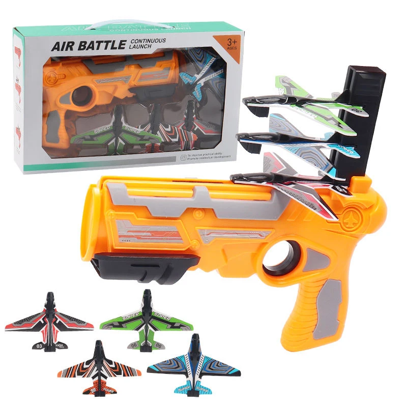 Longxi Shooting Plane Airplane Launcher Toy Gun Catapulta Aircraft Eva ...