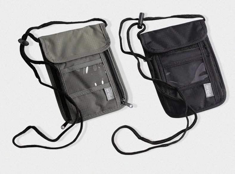 RFID Blocking Stash Neck Wallet Travel Pouch Passport Holder for Women ...