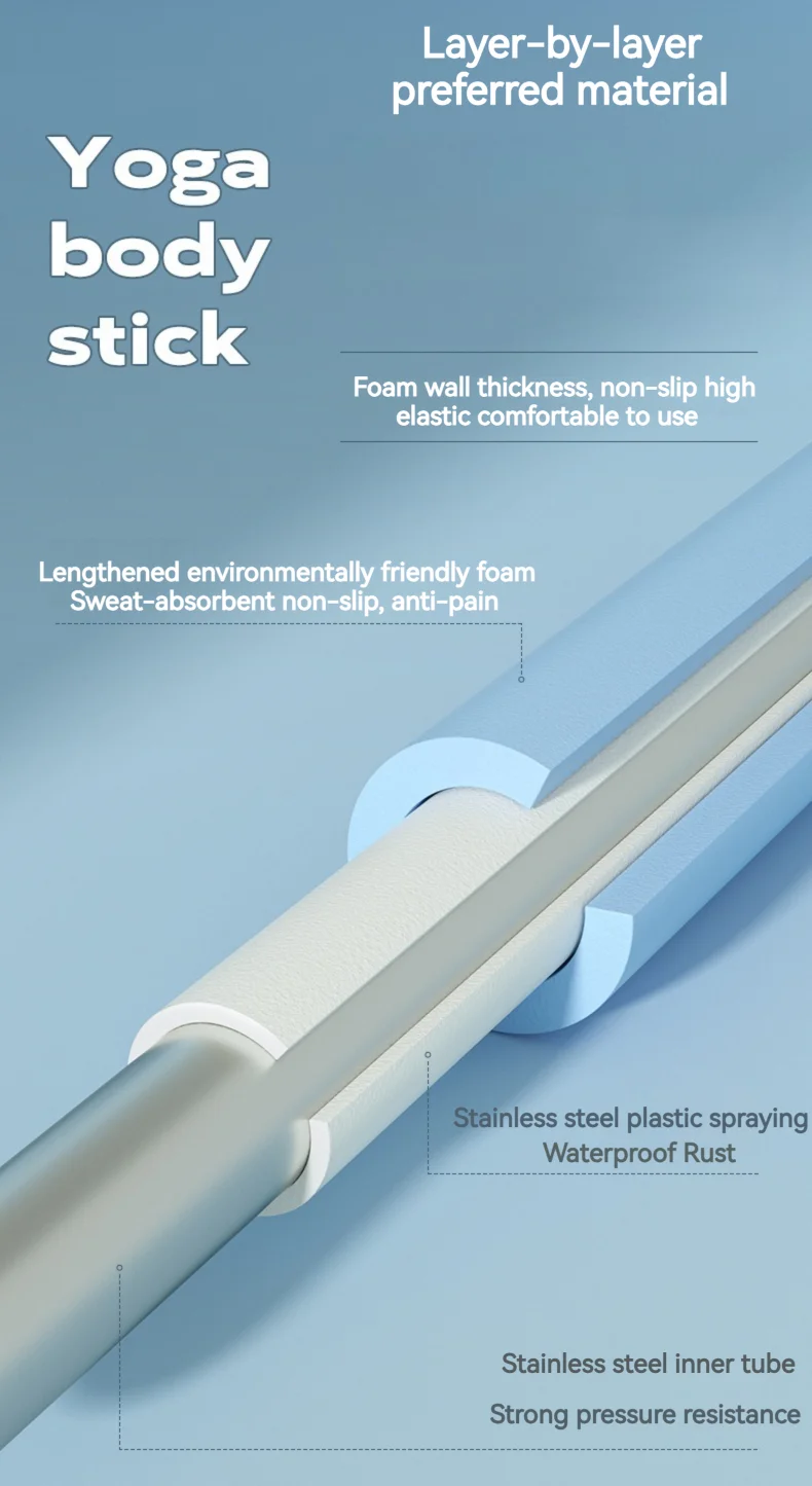 Adjustable Yoga Accessories Yoga Sticks Stretching Tool Posture Cross ...