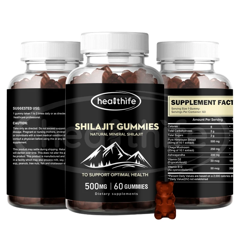 Healthife Private Label Pure Himalayan Shilajit Resin Extract Shilajit Gummies - Buy Shilajit ...