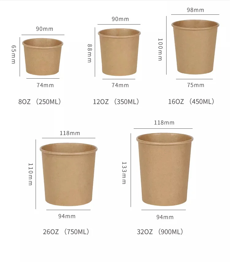 Square Yogurt Packaging Boxes Frozen Sundae Gelato Container Plastic ...