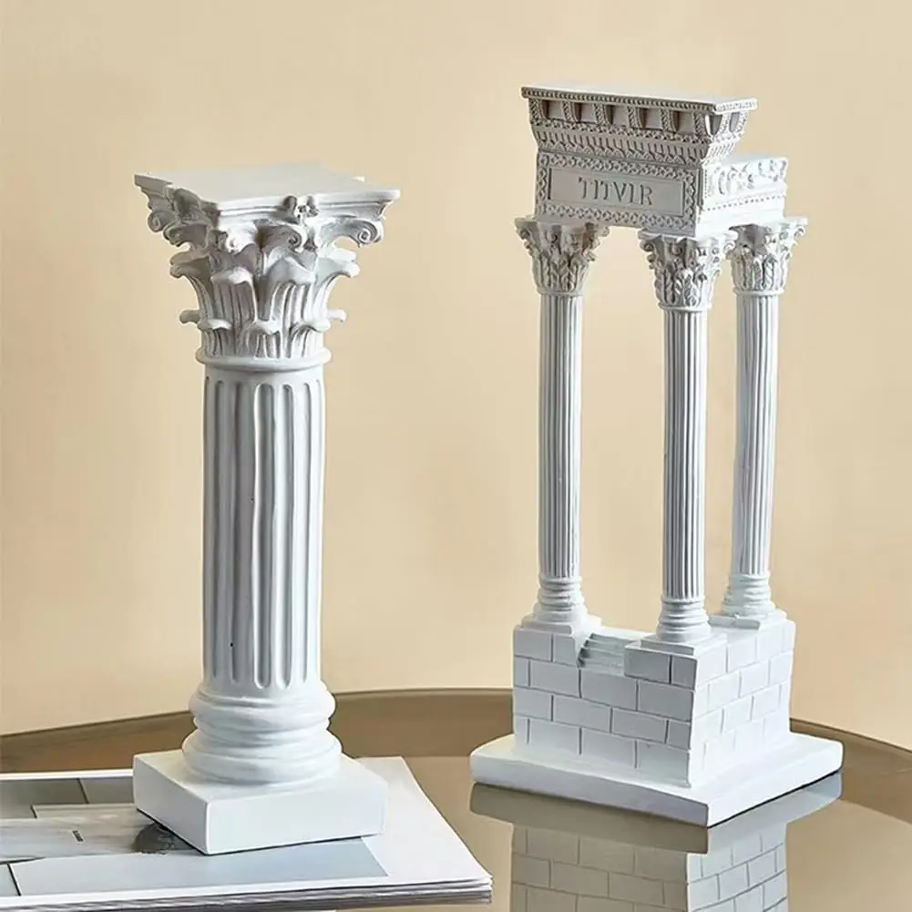 Greek Columns Templars Dome Roman Pillars Statue Resin