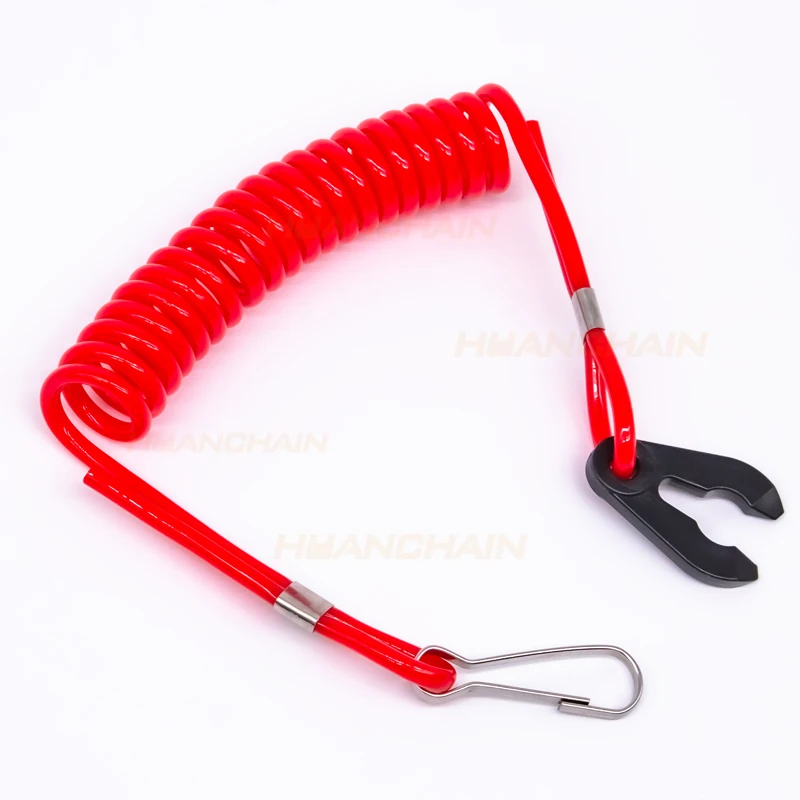 Coiled cord for Boat Outboard Engine Motor Kill Stop Switch Safety ...