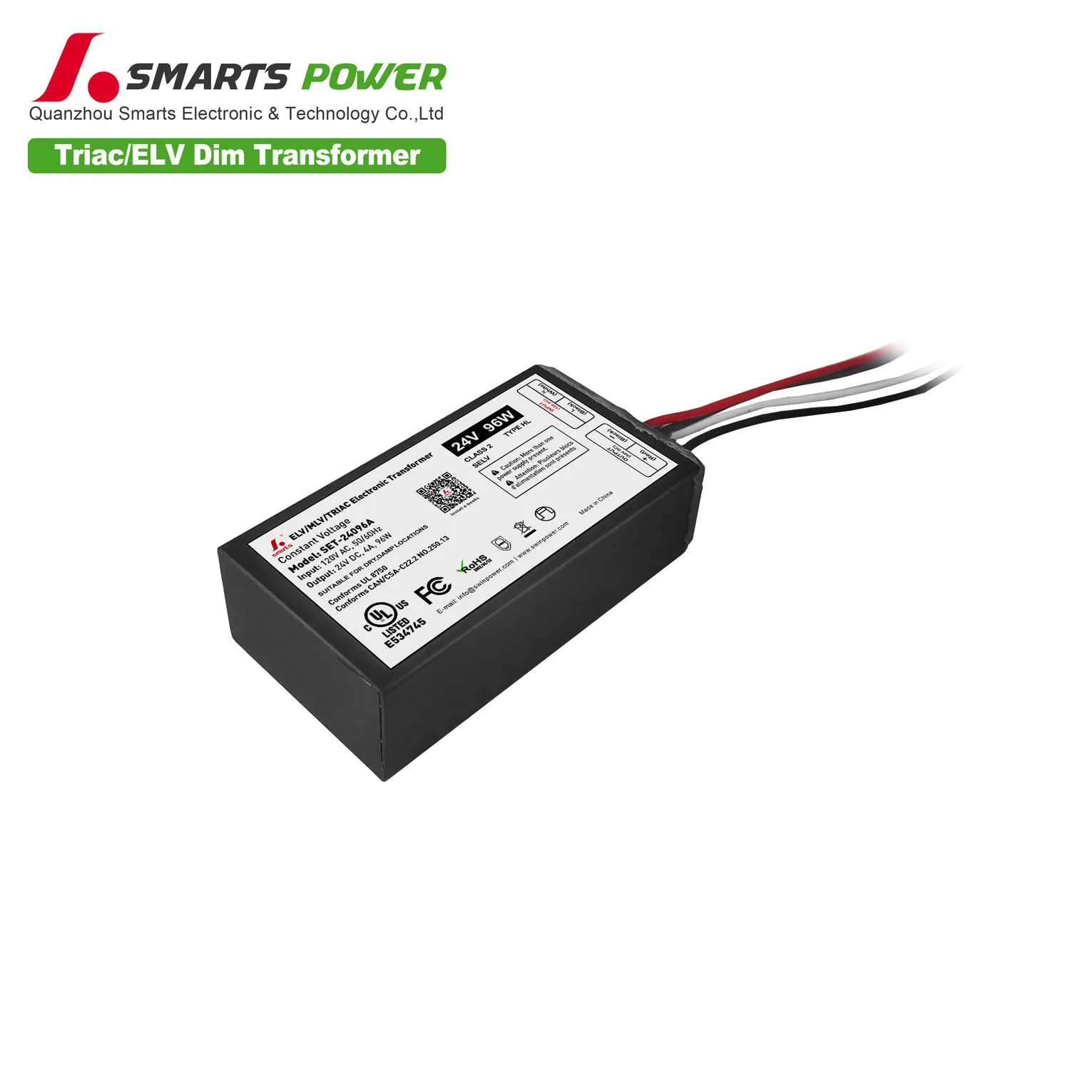 triac/ELV/MLV dimmable constant voltage 24v class 2 waterproof 96w led driver power supply ...