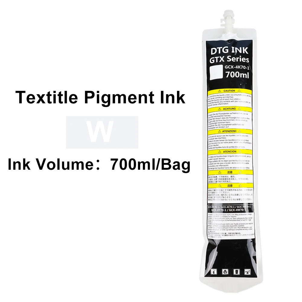 Wholesale 5coloe Digital Textile Ink 700ml Gtx Digital Pigment Ink Bag ...