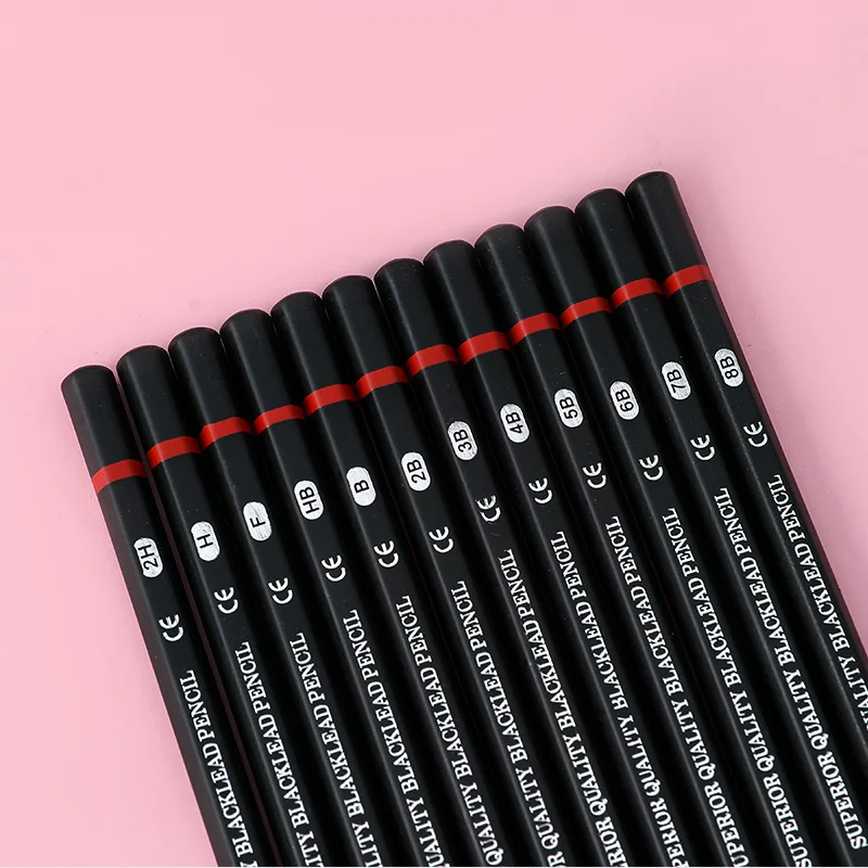 12 Pencils/set 2H-8B Graphite Pencil Professional Sketching