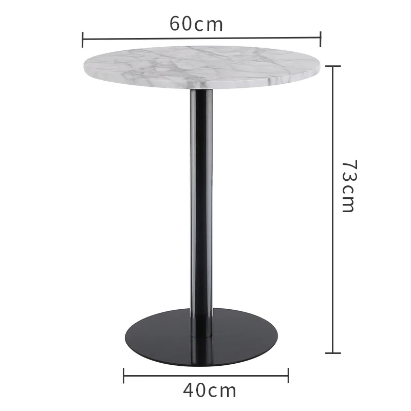 Commercial Furniture Round Dining Tables Metal Base Stone Top ...