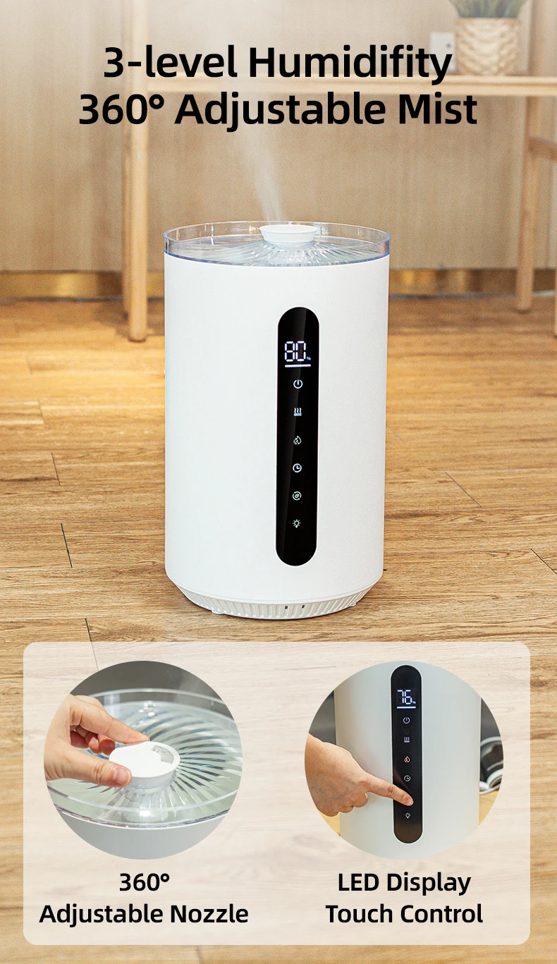 6L Top Fill Warm Air Humidifier with Portable Room Humidifying Best ...