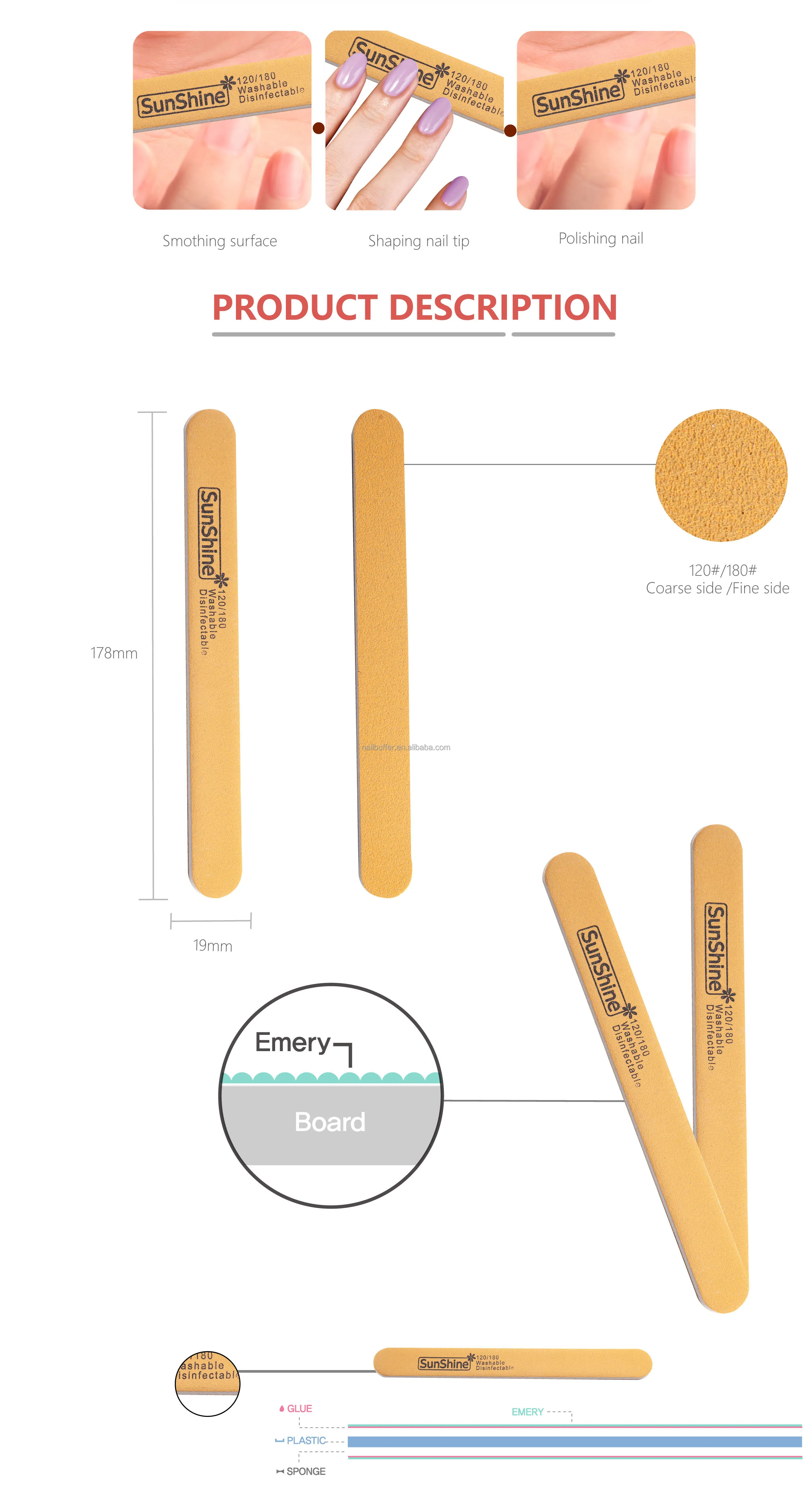 Nail File Factory Custom Printed Professional Nail Tools Disposable ...