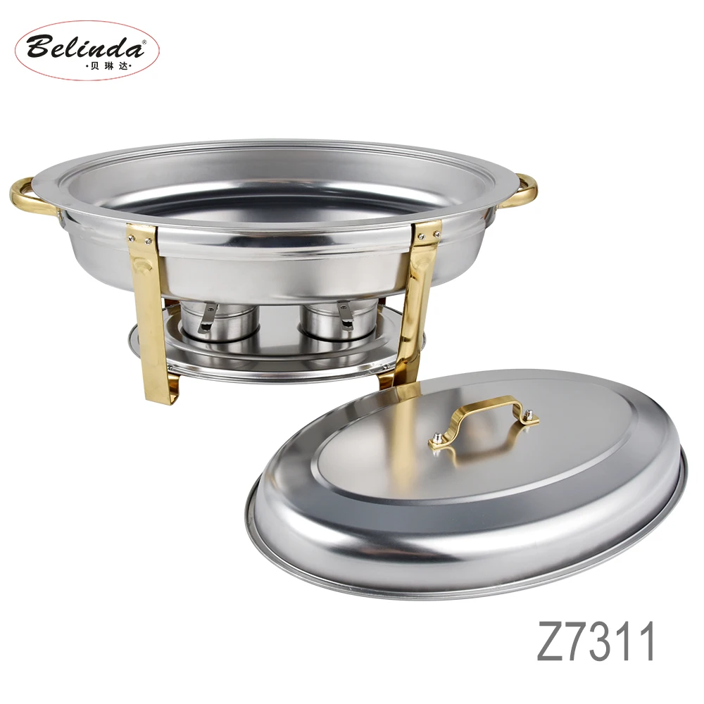 Double Food Pan Buffet Stove Chafing Dish Pan Food Warmer Big Capacity ...