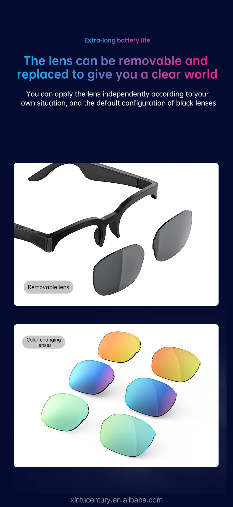 Outdoor Smart Sports Sunglasses with LED Battery Indicator UV ...